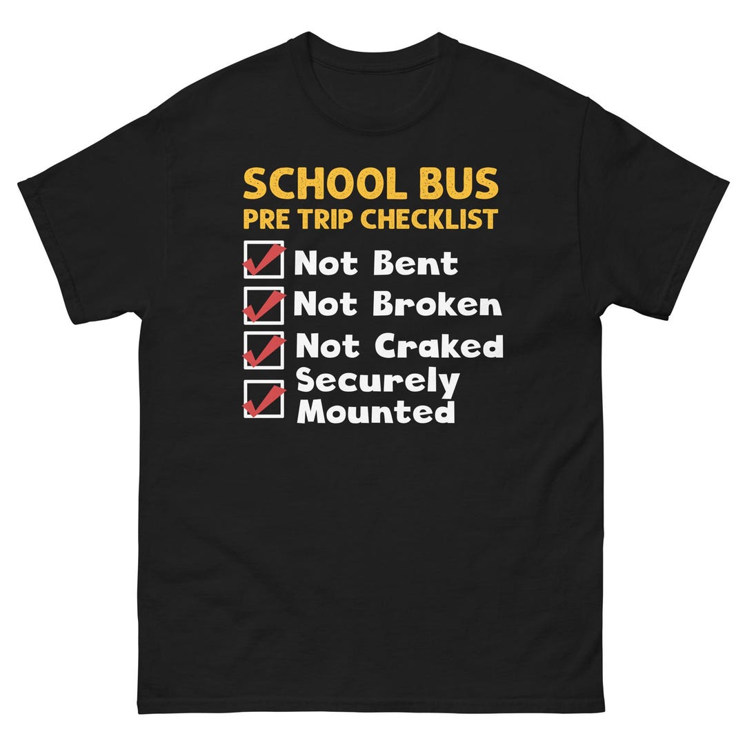 School Bus Driver Checklist Retired Drivers Driving Men - Etsy