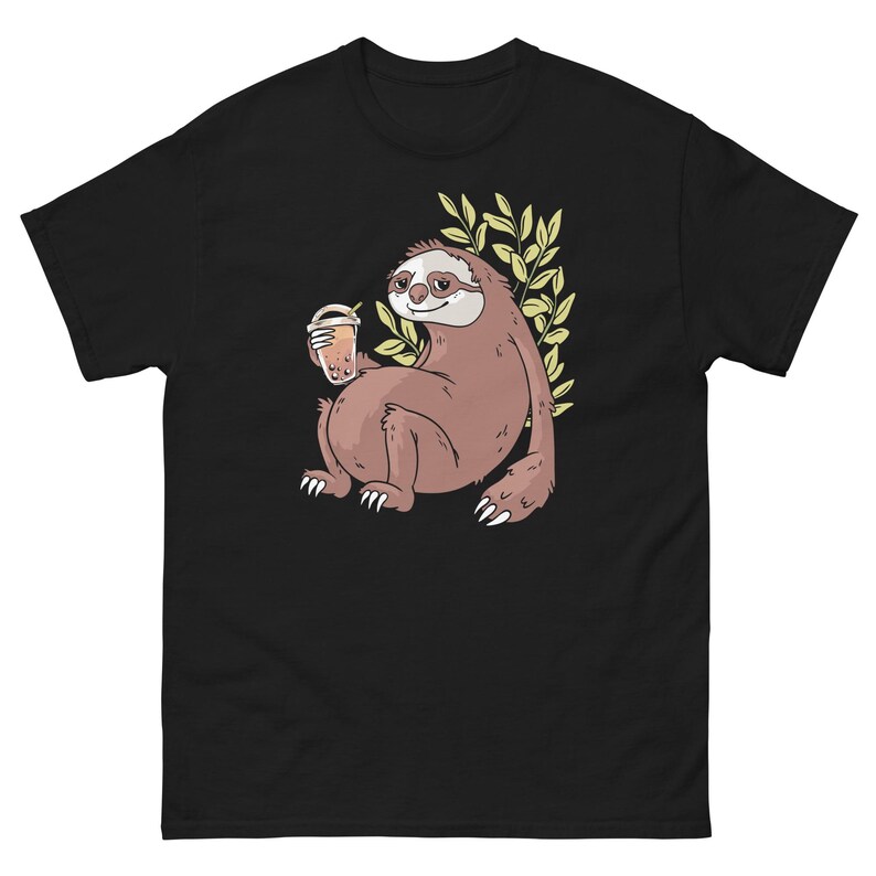 Sloth Drinking Boba Tea Kawaii Japanese Bubble Tea Graphic - Etsy