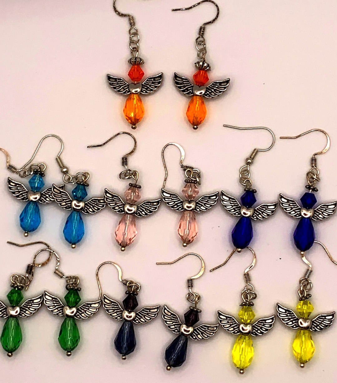 Multi-colored Beaded Angels - Etsy