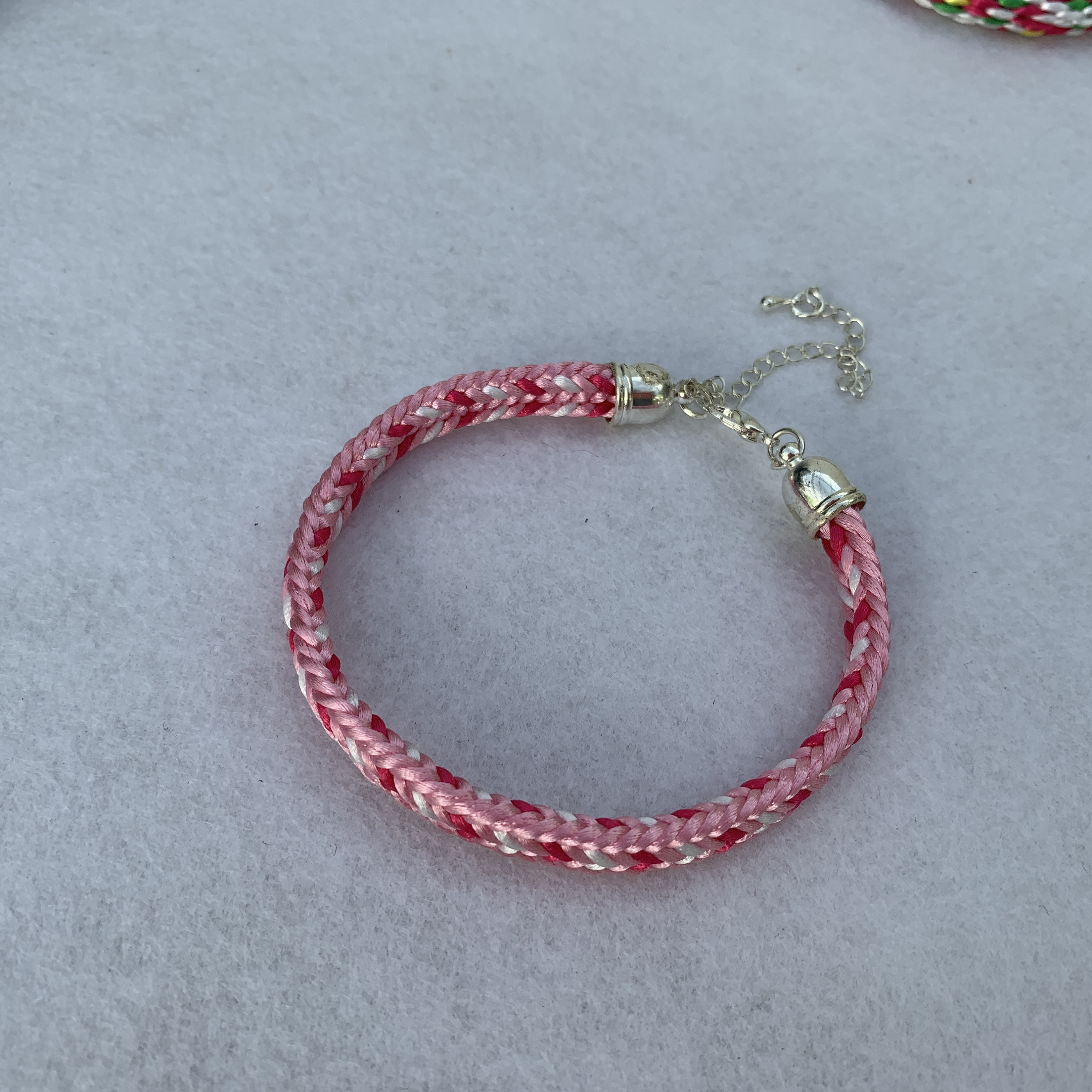 Heart Patterned Kumihimo Bracelet - Etsy