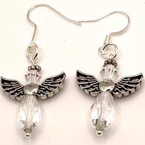 Multi-colored Beaded Angel Earrings - Etsy