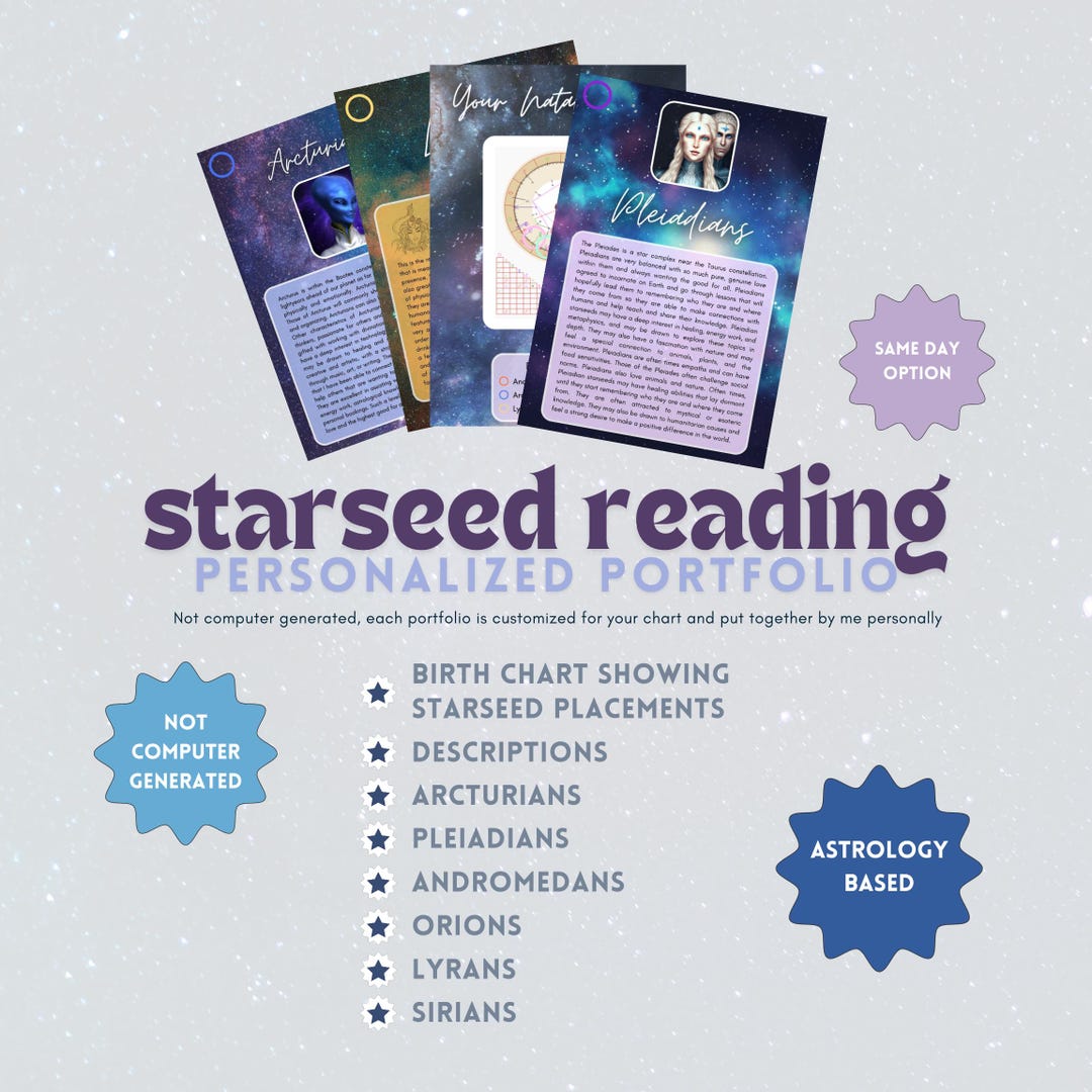 Starseed Astrology Birth Chart Reading Star Seed Natal Chart Same Day ...