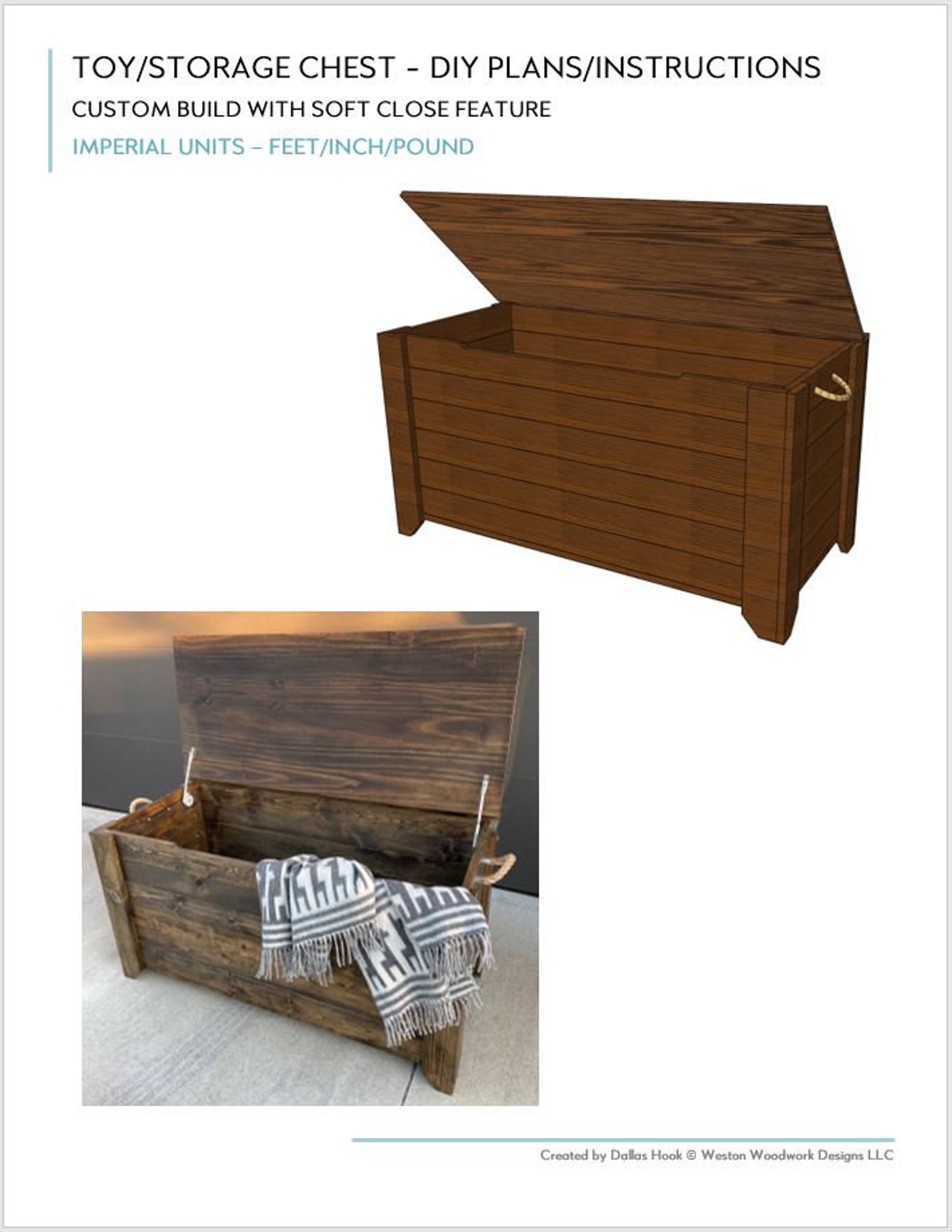 Toy / Storage Chest Plans Instant PDF Download DIY - Etsy