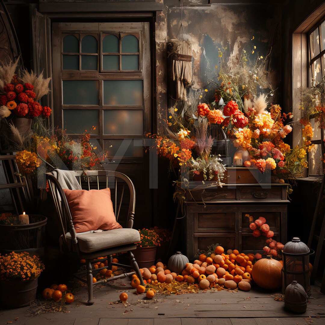 Rustic Fall Backdrop, Photoshop Overlays, Photo Background for ...