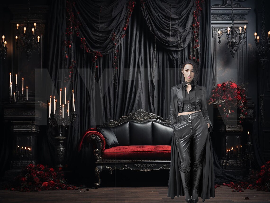 Gothic Mansion Backdrop, Goth Photo Backdrop, Studio Backdrop for ...
