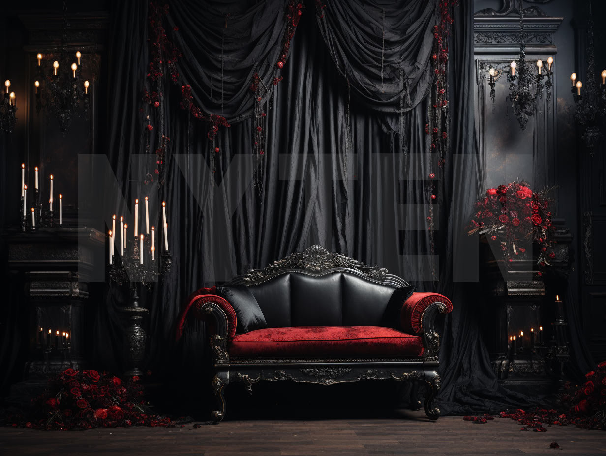 Gothic Mansion Backdrop, Goth Photo Backdrop, Studio Backdrop for ...