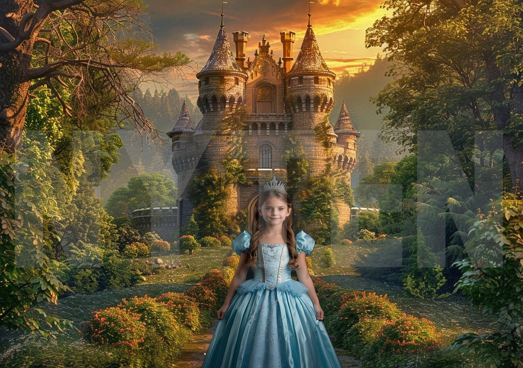 Enchanted Castle Garden - Magical Fantasy Backdrop for Storybook ...