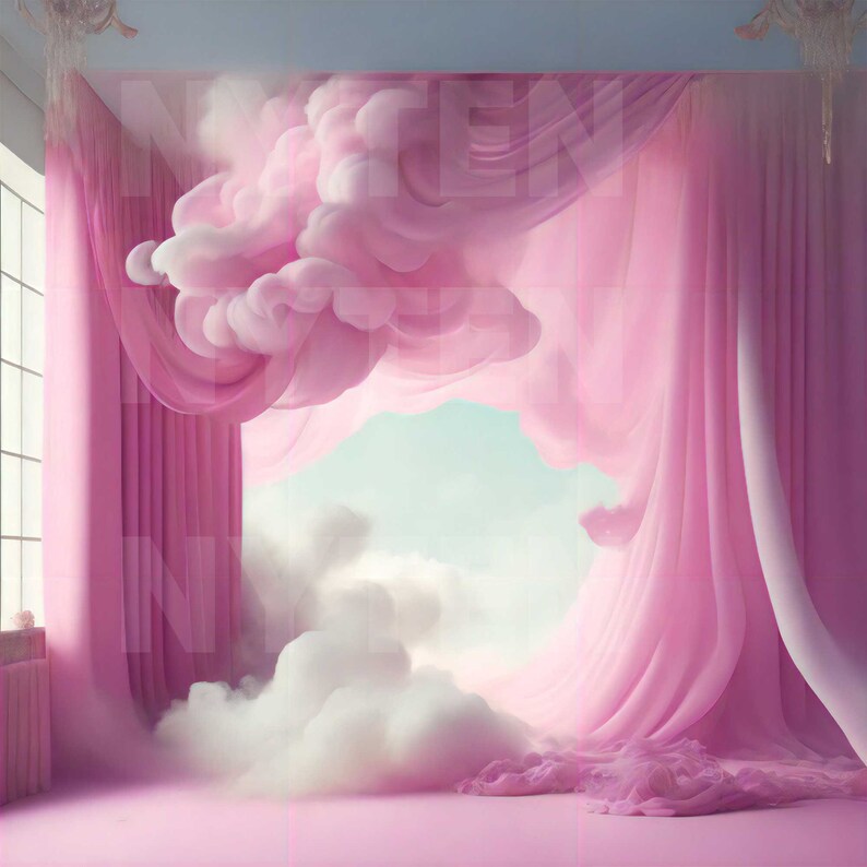 Pink Smoke Digital Backdrop, Photo Shoot Backdrop, Overlays, Studio ...