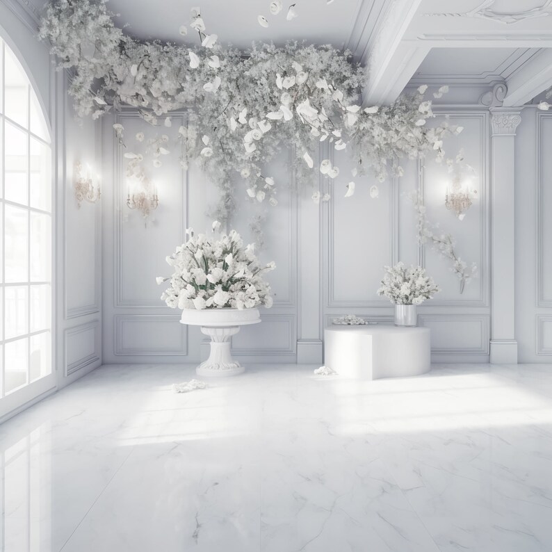 White Room Digital Backdrop, Photo Shoot Backdrop, Overlays, Studio ...