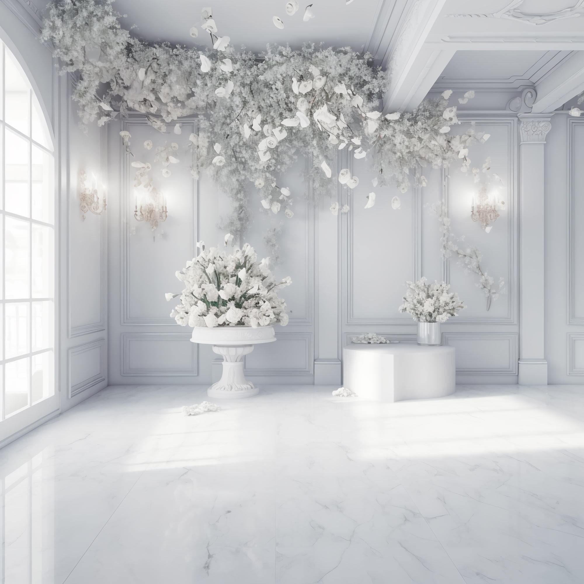 White Room Digital Backdrop, Photo Shoot Backdrop, Overlays, Studio ...