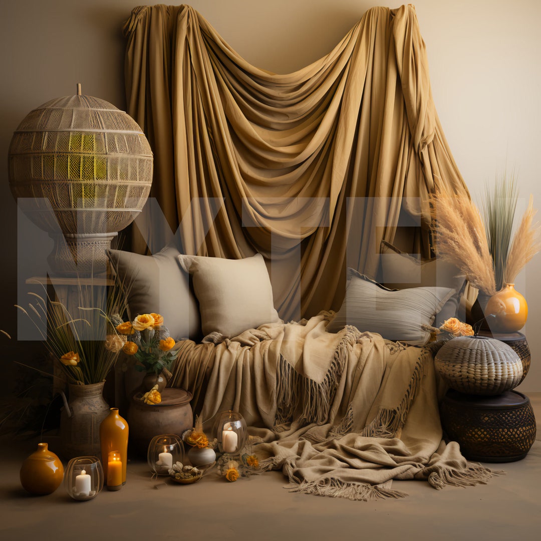 Desert Boho Digital Backdrop I, Overlays, Studio Backdrops, Photo ...