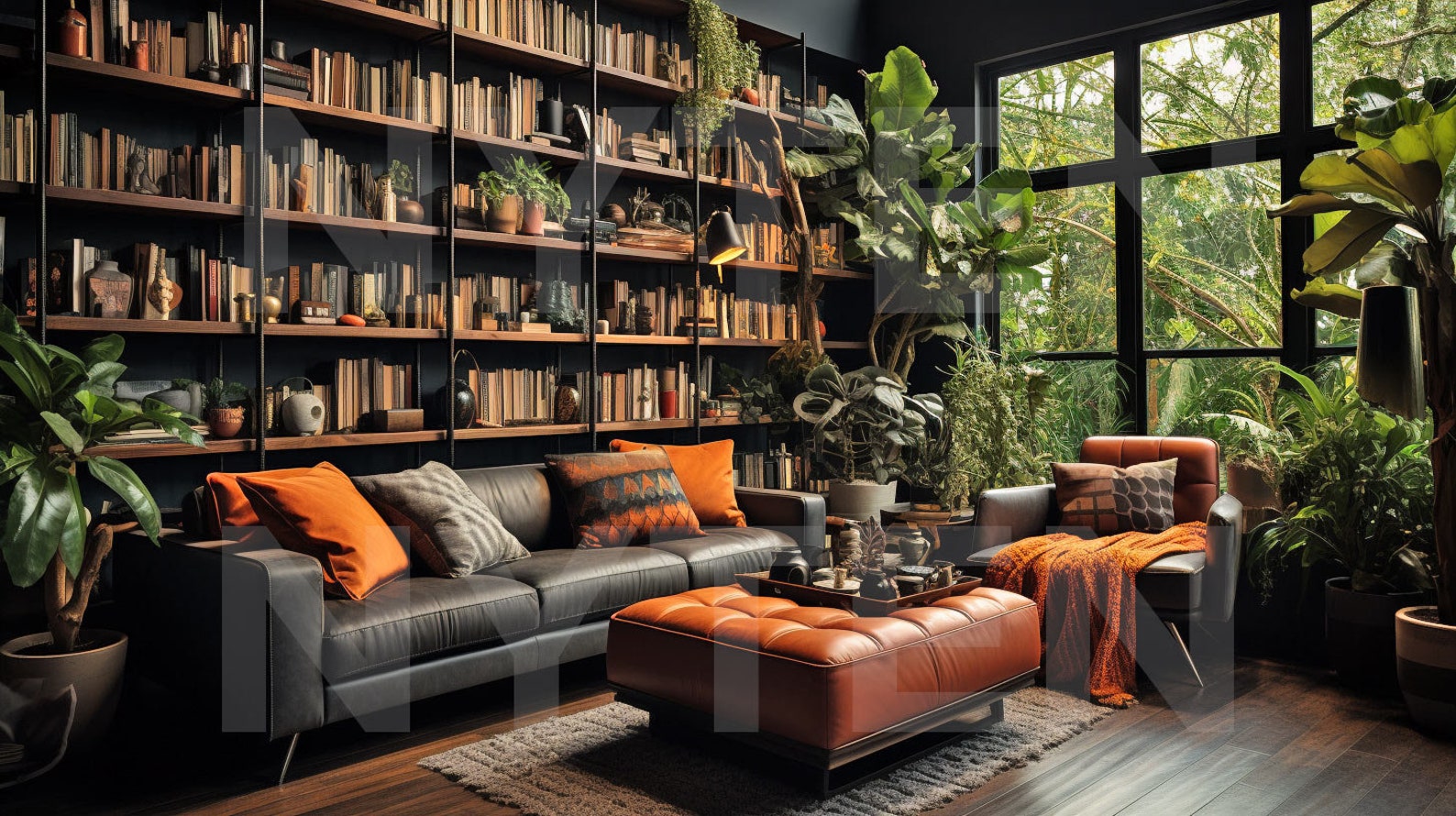 Zoom Modern Library Virtual Backgrounds | 4 Zoom Backgrounds | MS Teams ...