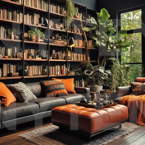 Zoom Modern Library Virtual Backgrounds | 4 Zoom Backgrounds | MS Teams ...