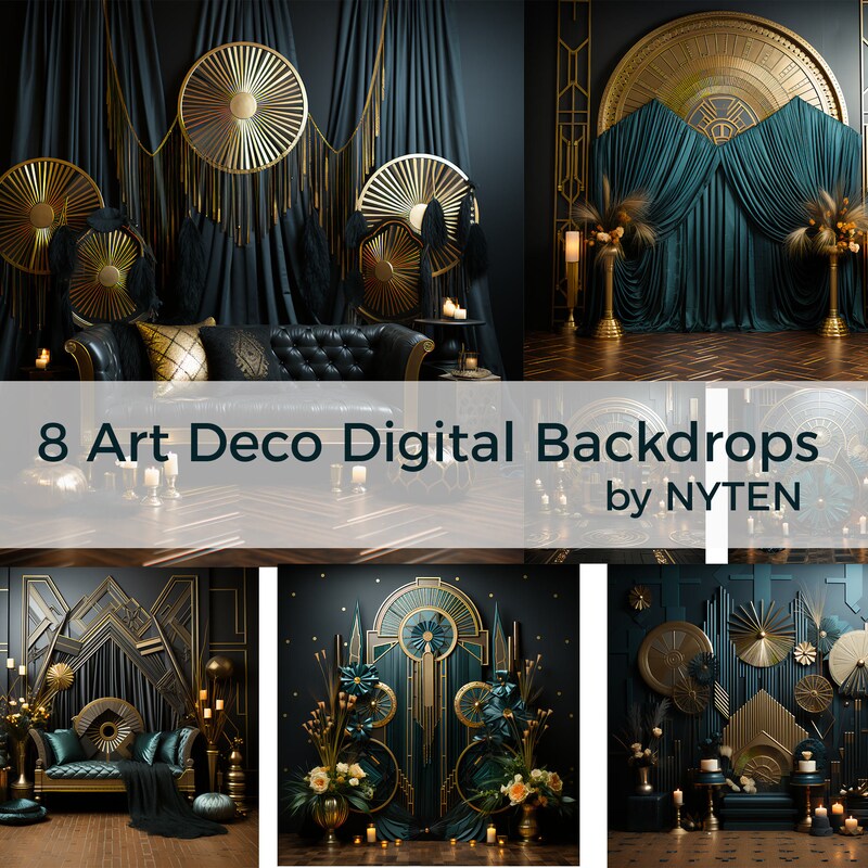 Green and Gold Backdrop - Etsy