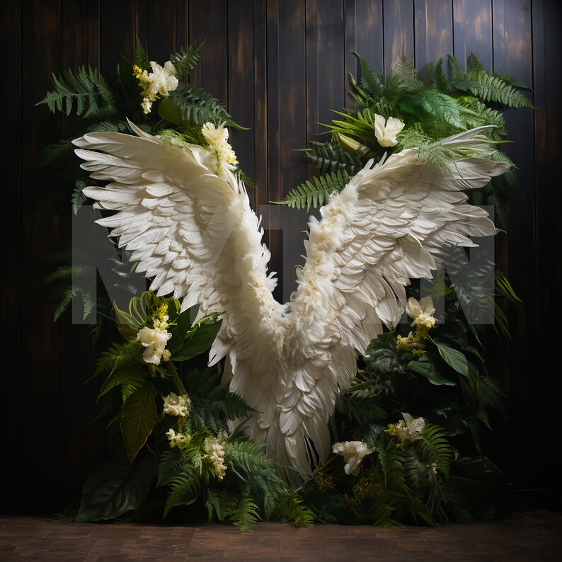 Forest Angel Wings Digital Backdrop Photo Background for - Etsy