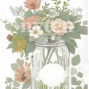 Clip Art Mason Jars | Rustic Mason Jar | Whimsical Graphics| 12 High ...