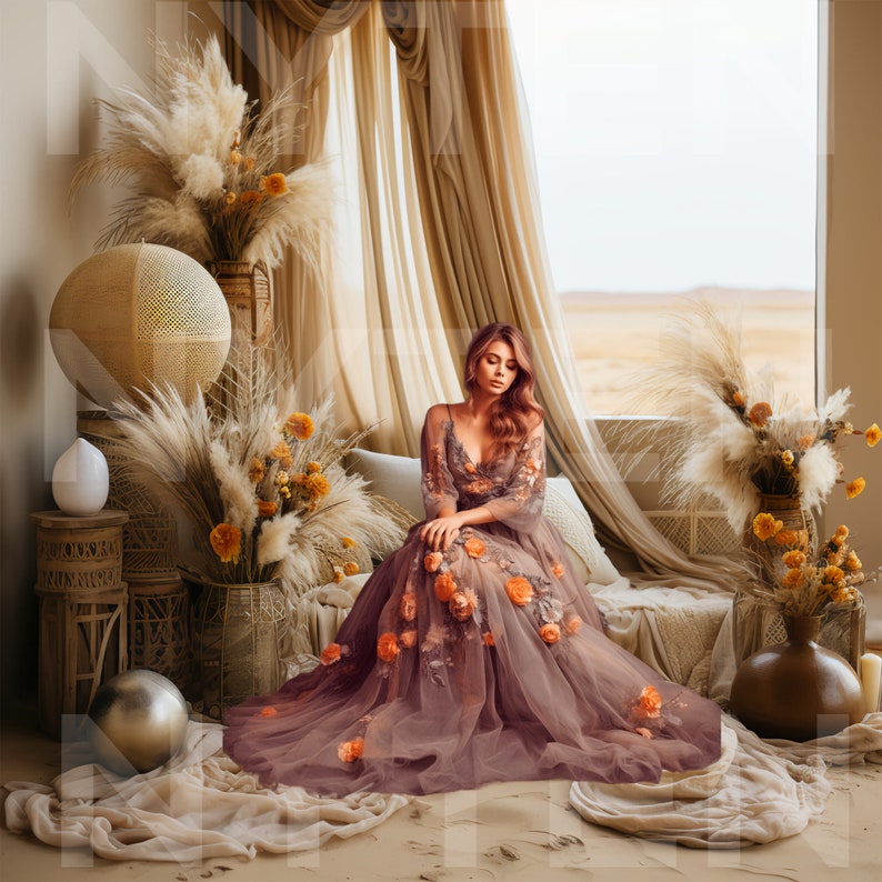 Desert Boho Digital Backdrop, Overlays, Studio Backdrops, Photo ...