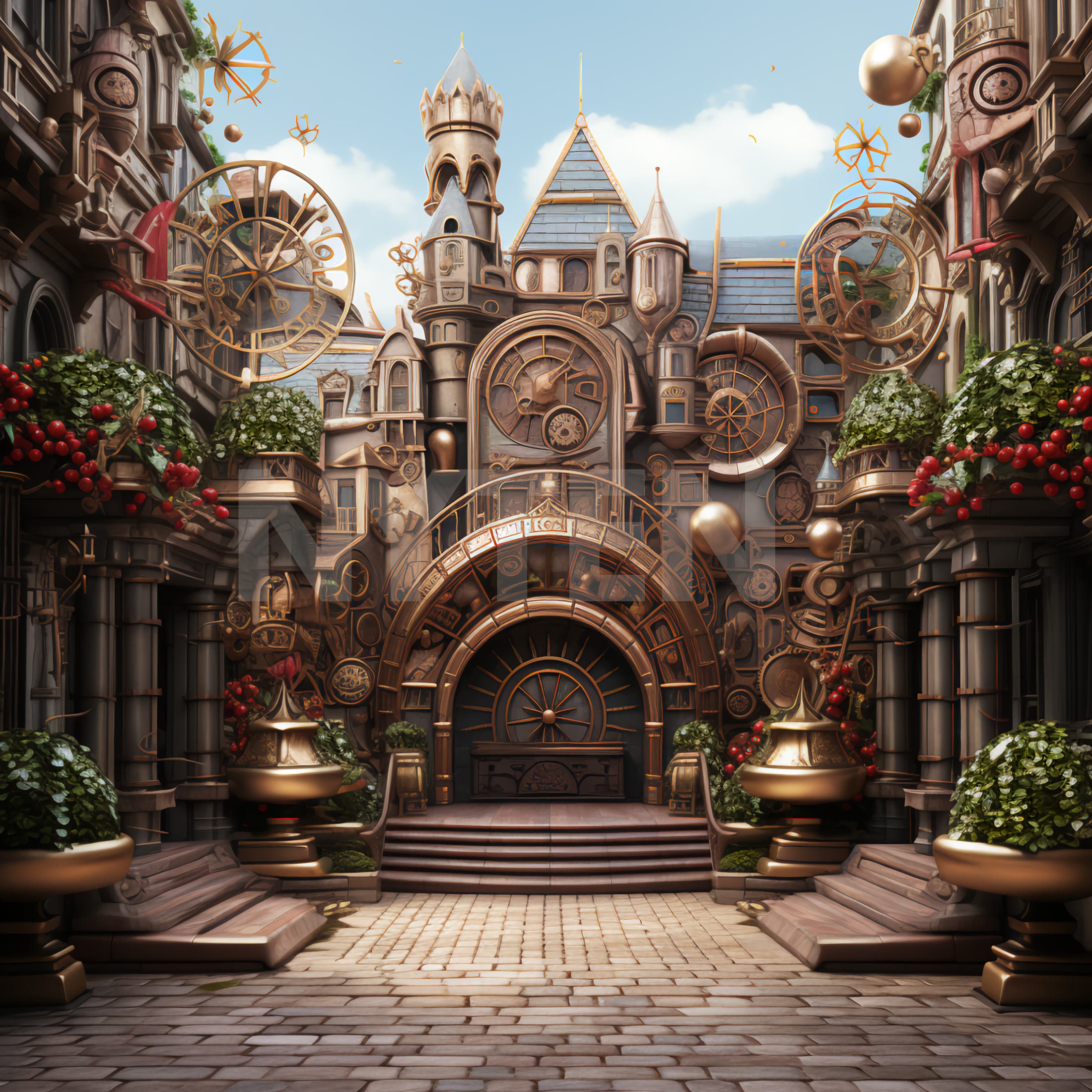 Steampunk Backgrounds Backdrop Bundle, Photo Background for Photography ...