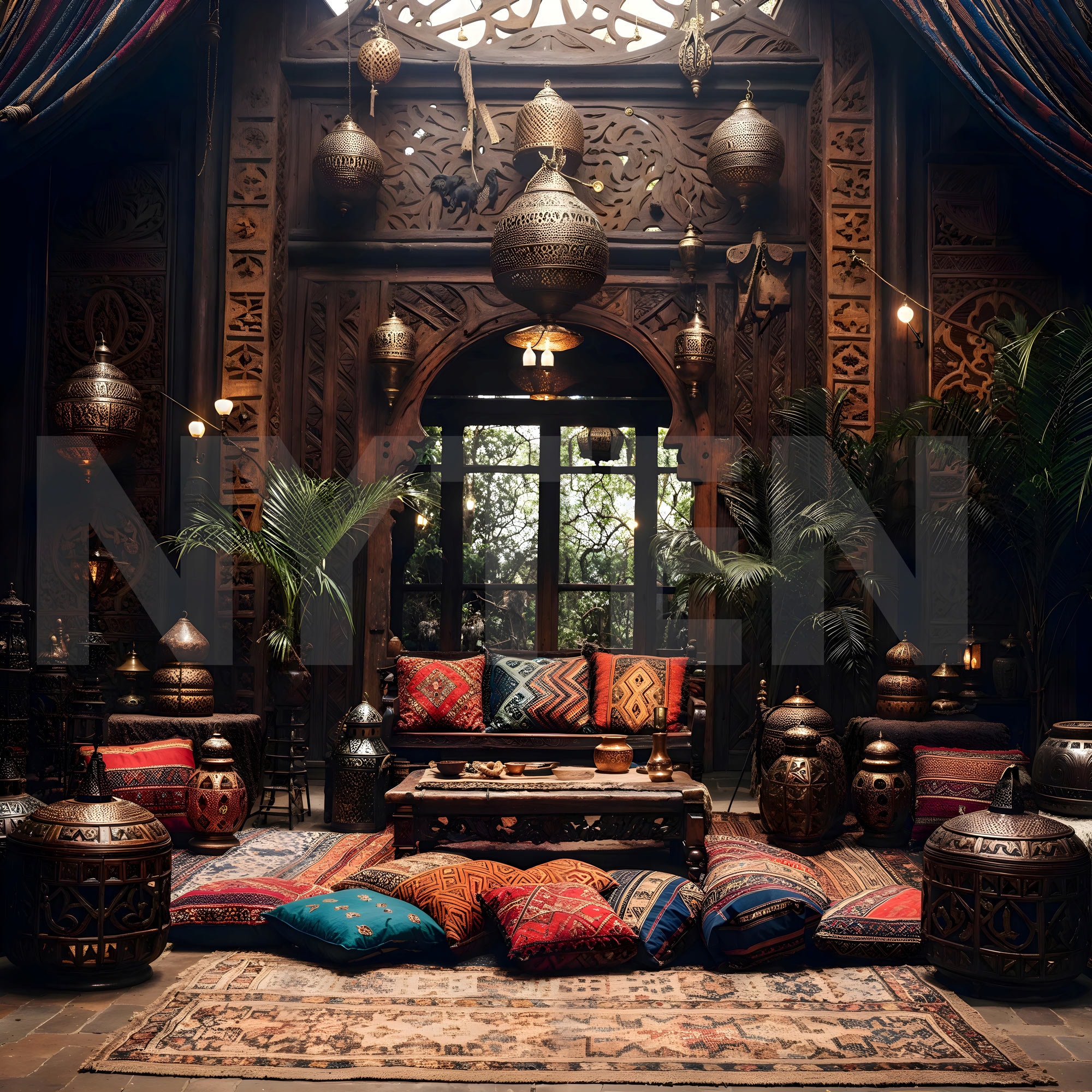 Grand African Hall Digital Backdrop, Overlays, Studio Backdrops ...