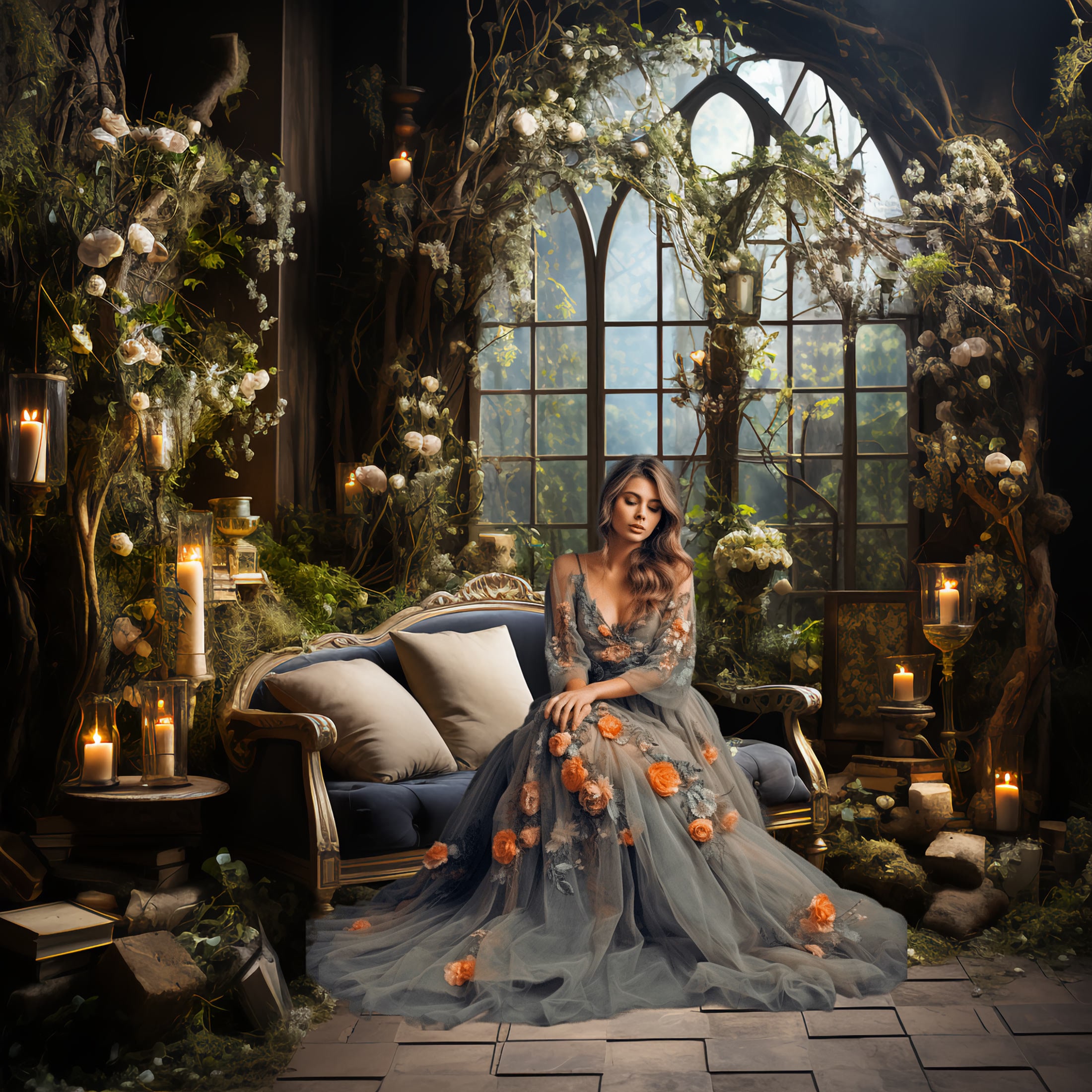Enchanting Night Garden Digital Backdrop II Photo Shoot - Etsy