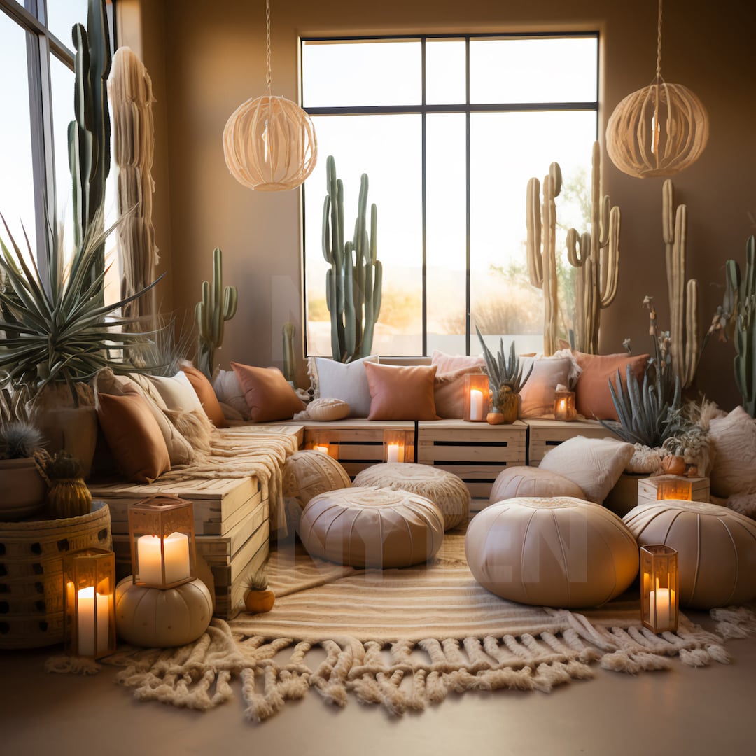 Desert Boho Digital Backdrop I, Overlays, Studio Backdrops, Photo ...