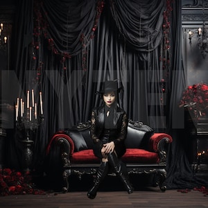 Gothic Mansion Backdrop, Goth Photo Backdrop, Studio Backdrop for ...
