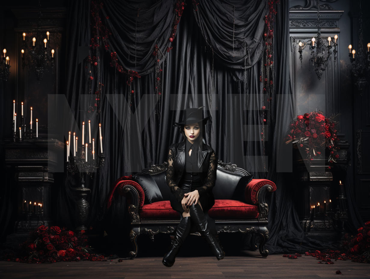 Gothic Mansion Backdrop, Goth Photo Backdrop, Studio Backdrop for ...