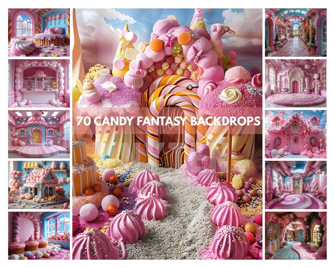 70 Candy Sweet Fantasy Backdrops Playful & Unique Digital Background ...