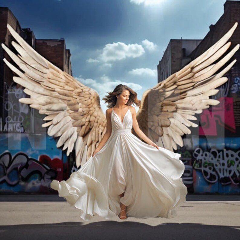 Urban Angel Digital Backdrop, Photo Shoot Backdrop, Overlays, Studio ...