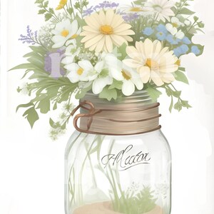 Clip Art Mason Jars | Rustic Mason Jar | Whimsical Graphics| 12 High ...
