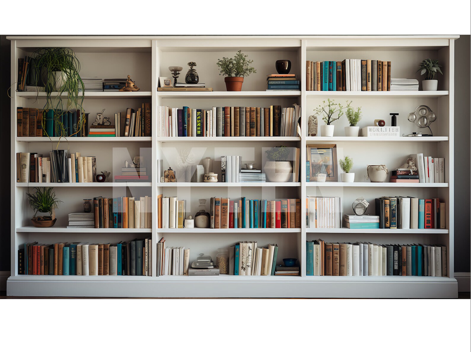 White Bookshelves Zoom Background | 4 Pack Virtual Background Bundle - Etsy