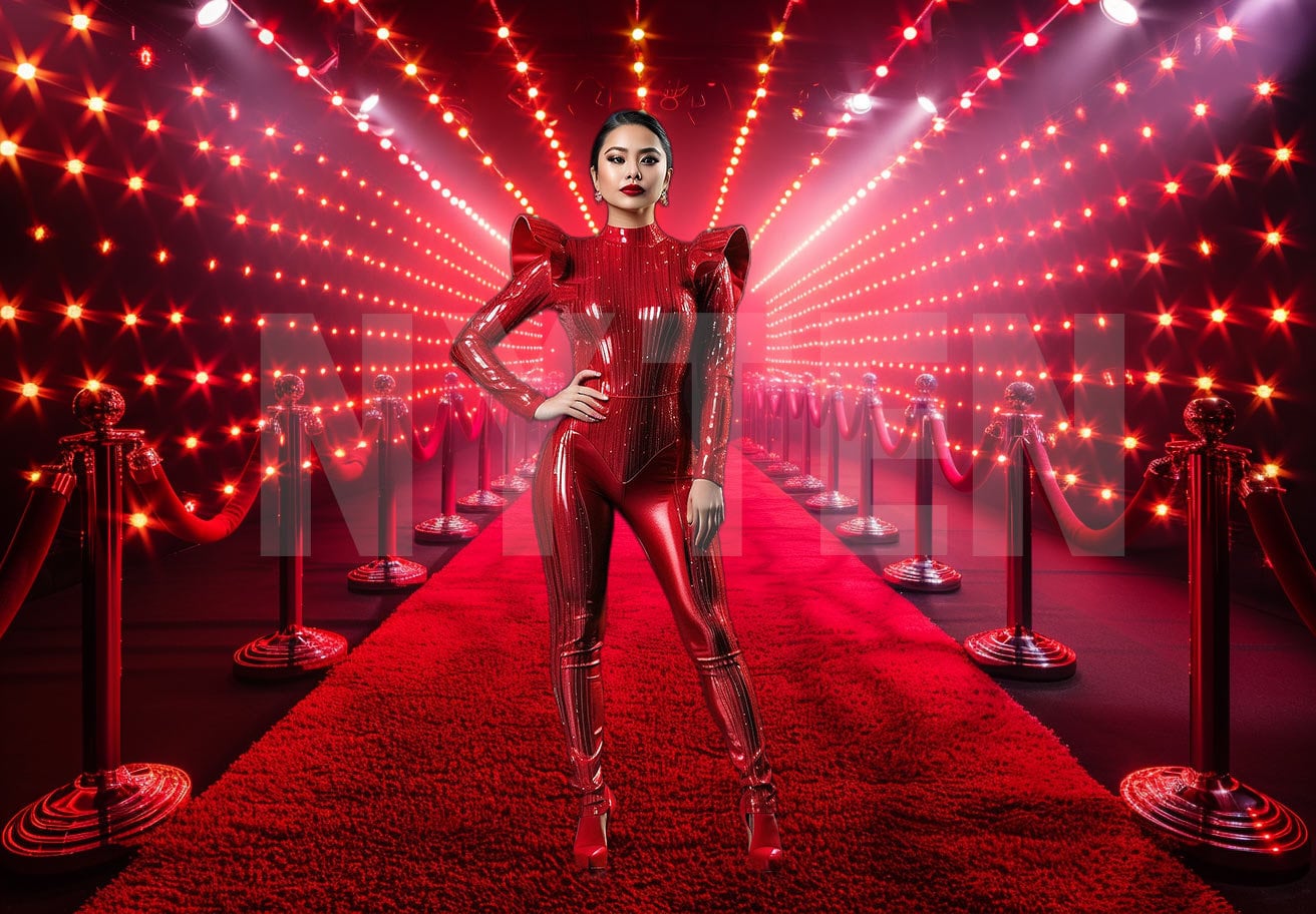 Hollywood Glamour Red Carpet Backdrop Showstopping Digital Background ...