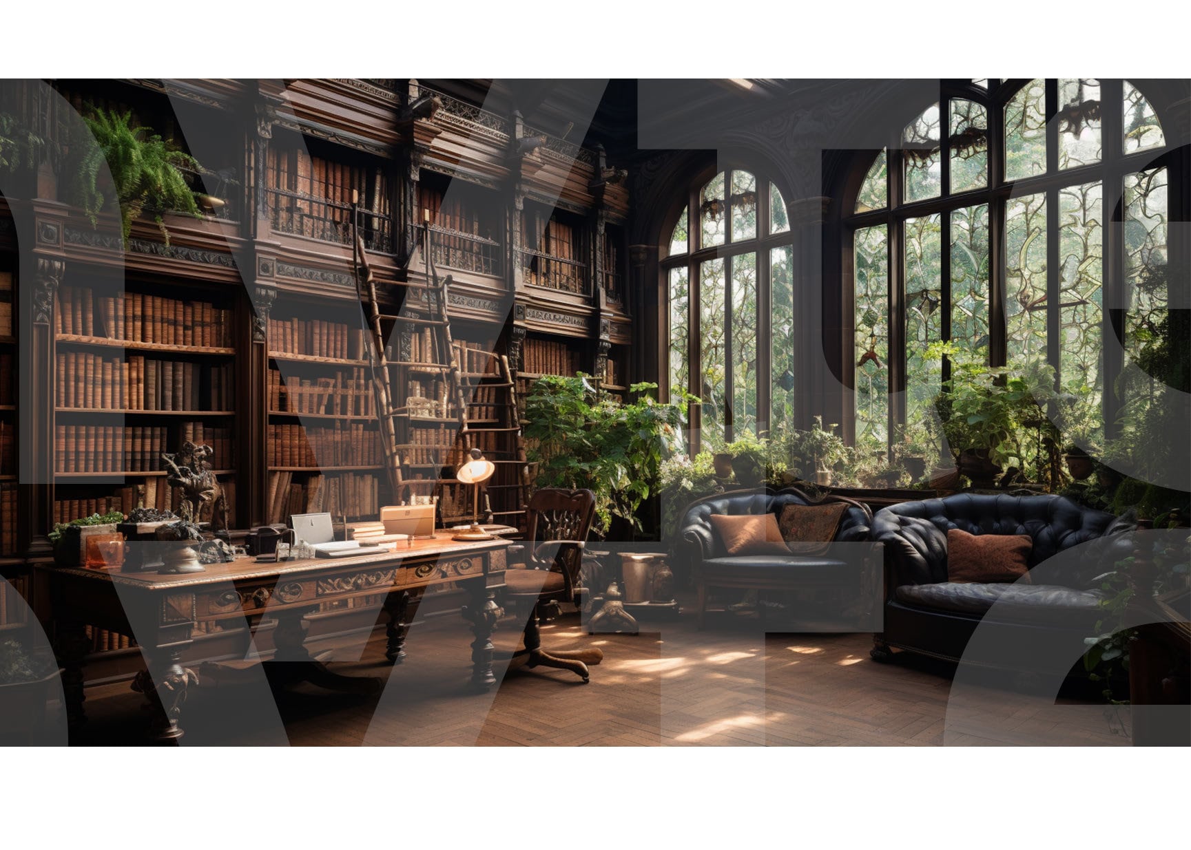 Zoom Dark Academia Home Library Virtual Background | 4 Zoom Backgrounds ...