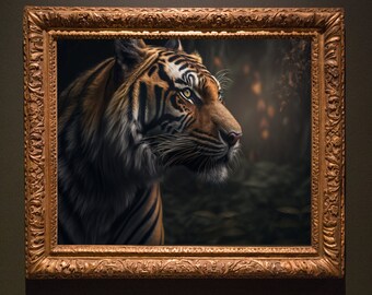 Tiger, Digital Art, Digital Download, Digital Prints, JPG, Printables ...