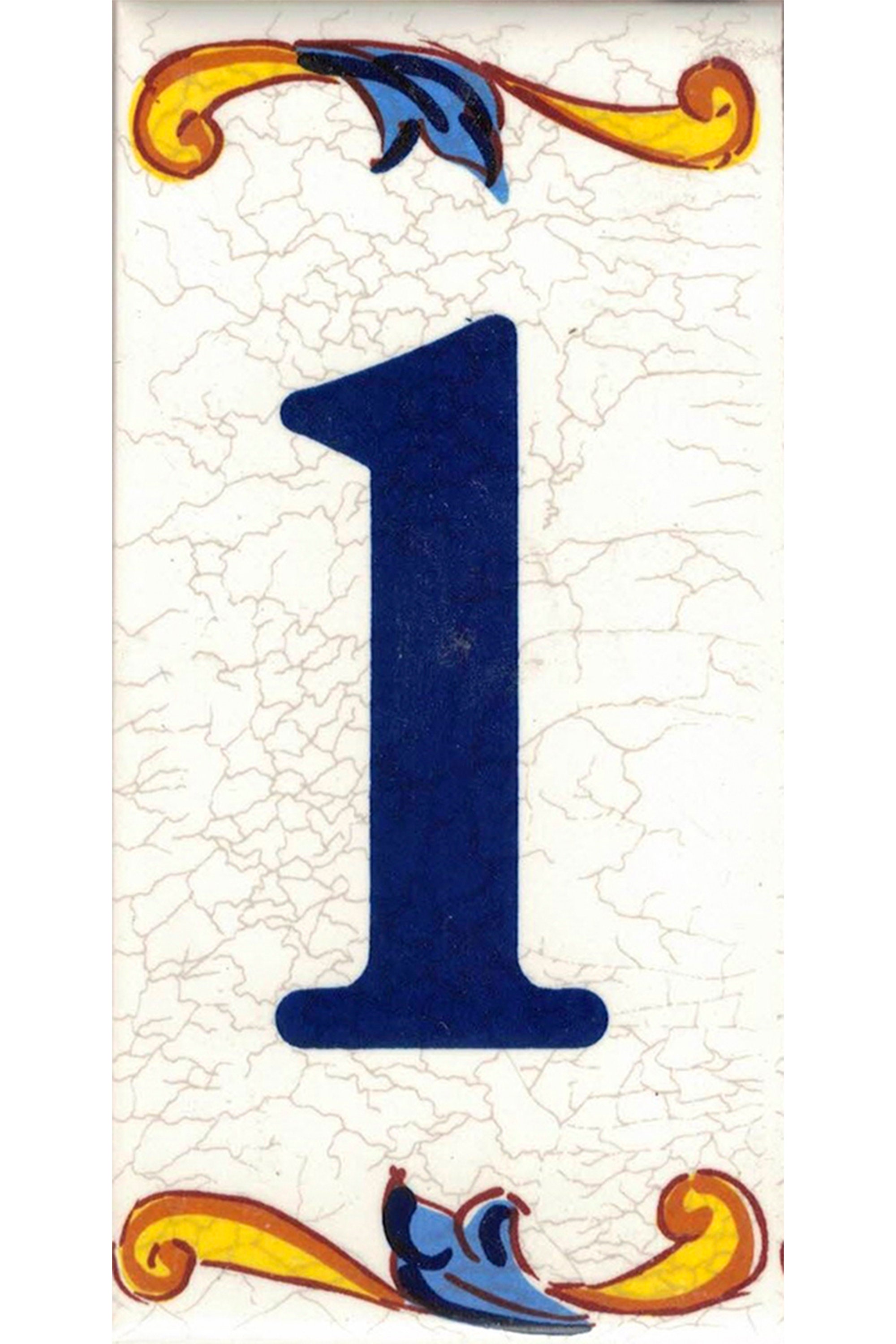 House Number Number for House, Glazed Ceramic, Hand Painted Spanish ...