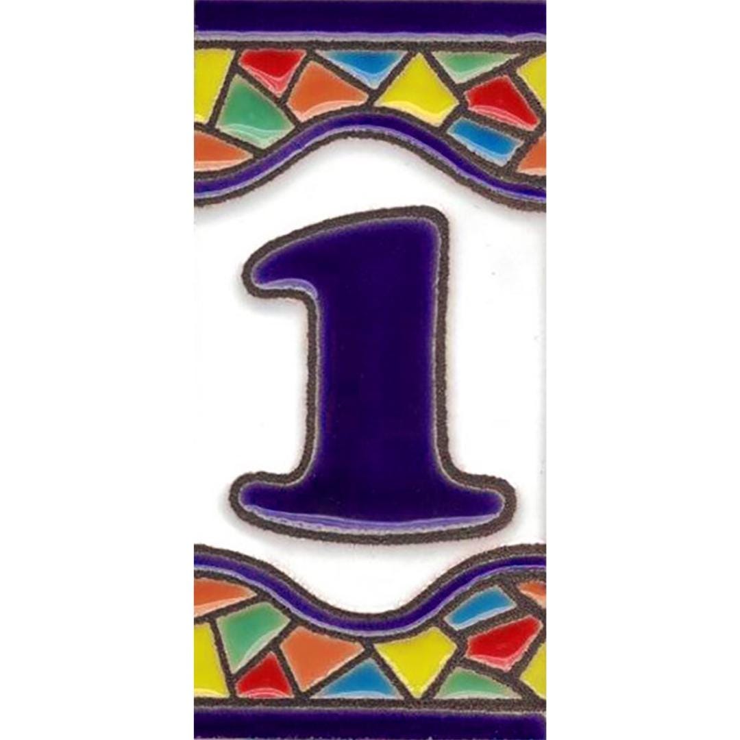 Ceramic Numbers and Letters for Wall 7 Cms 2.76 Hand Painted in Spain ...