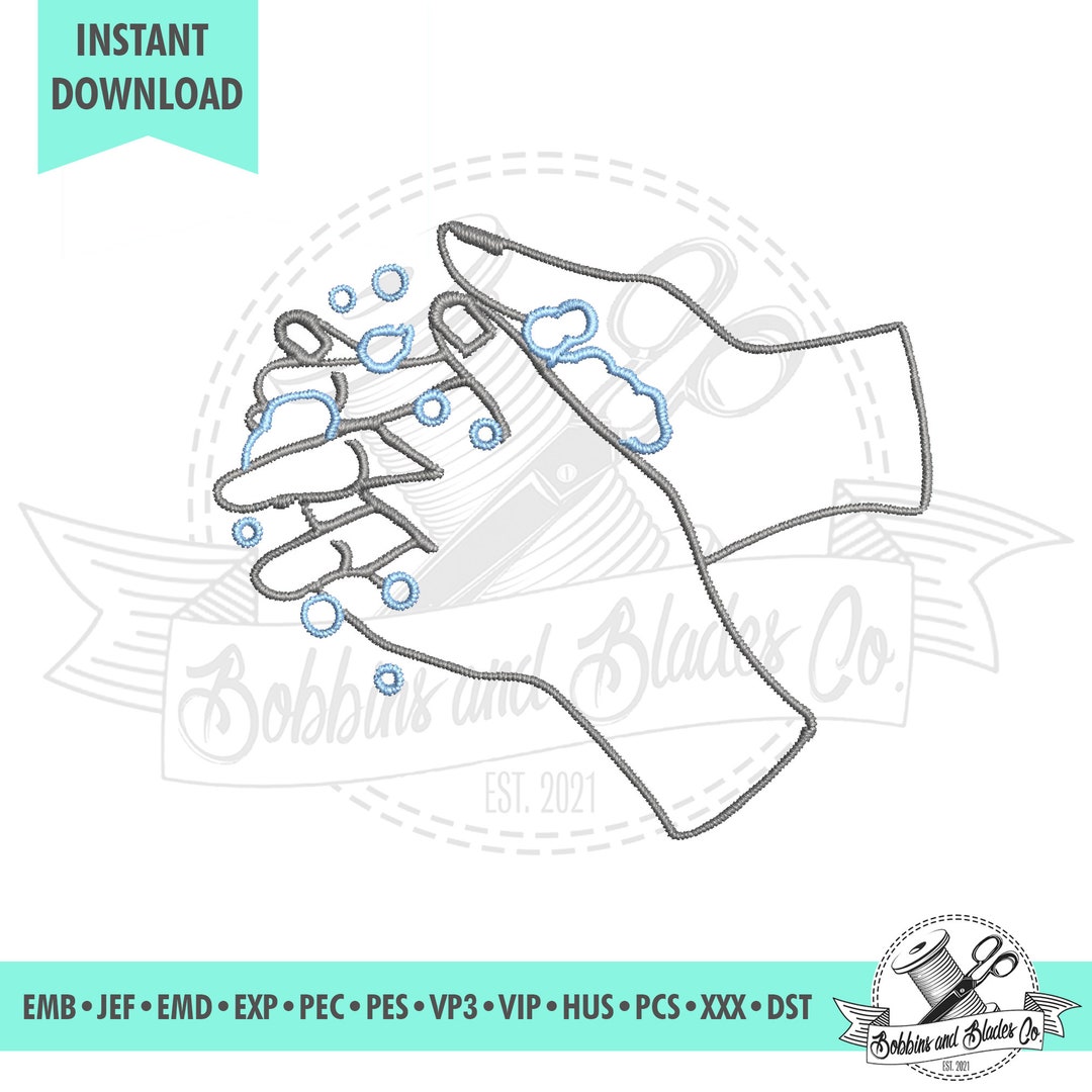 Washing Hands; Machine Embroidery File, Pattern, Design, Scheme ...