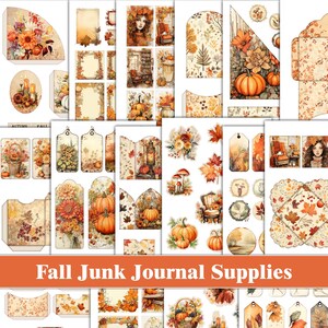 Autumn Junk Journal Kit Fall Junk Journal Ephemera Fall Printables ...