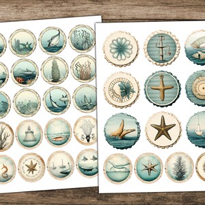 Ocean Junk Journal Tags Blue Junk Journal Supplies Sea Nautical ...
