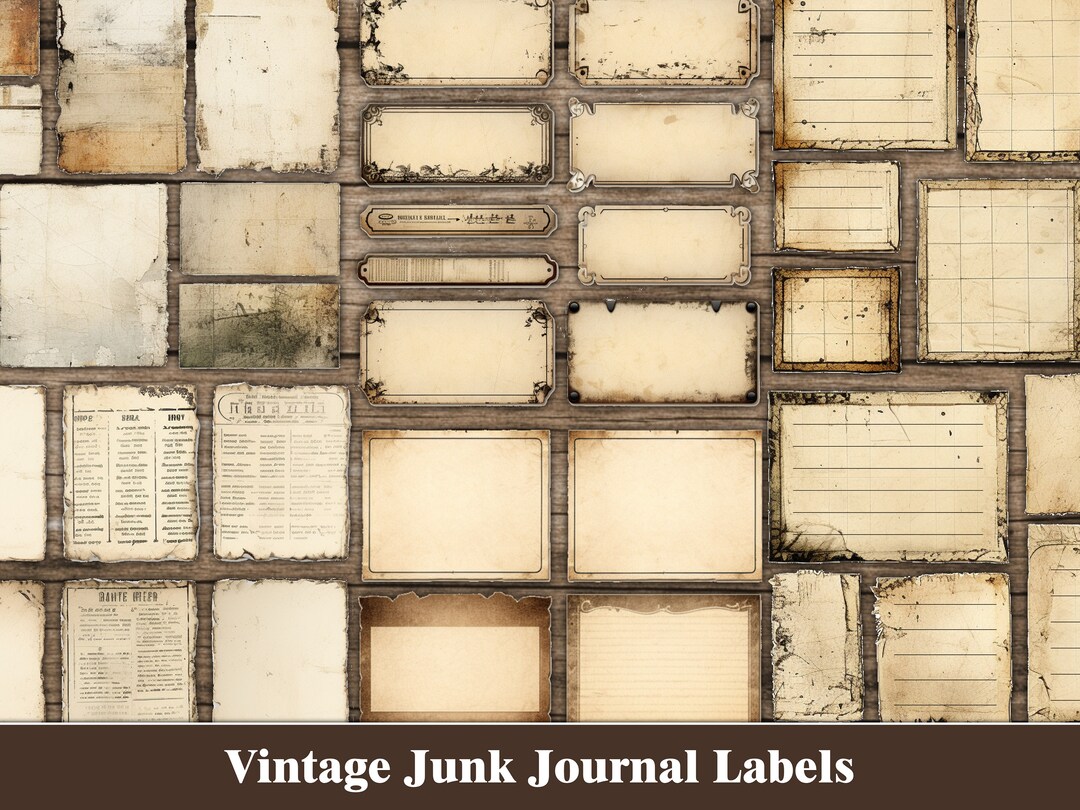 Printable Blank Labels Junk Journal Labels Tags Vintage Ephemera for ...