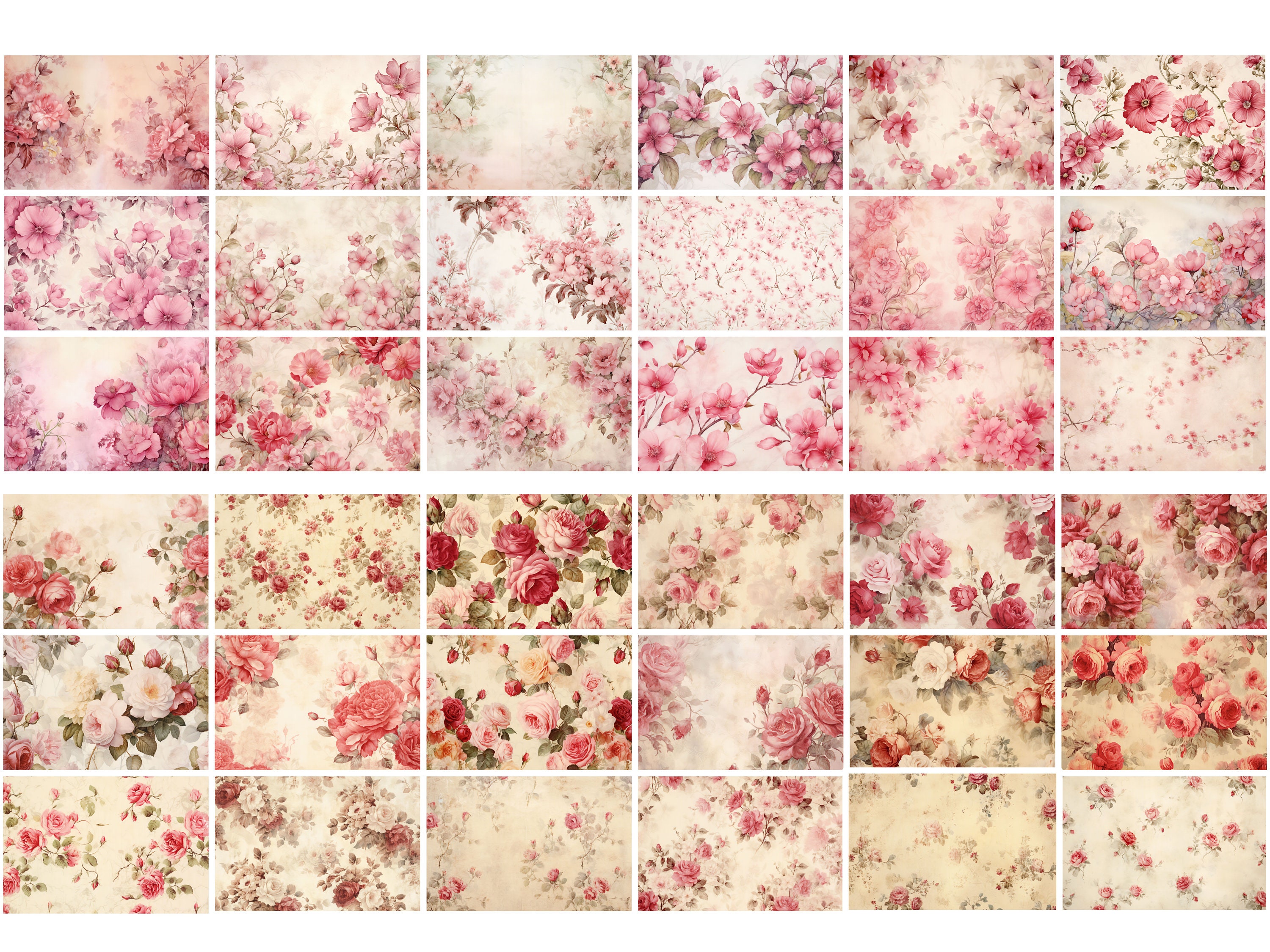 Pink Junk Journal Kit Printable Pink Ephemera Floral Rose Junk Journal ...