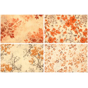 Fall Scrapbook Paper Autumn Junk Journal Pages Orange Digital Paper ...