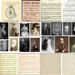 Ephemera for Junk Journals, Vintage Ephemera Pack, Ephemera Bundle, Old ...