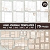 Junk Journal Templates Mini Junk Journal Kit Pockets Junk Journal Folio ...