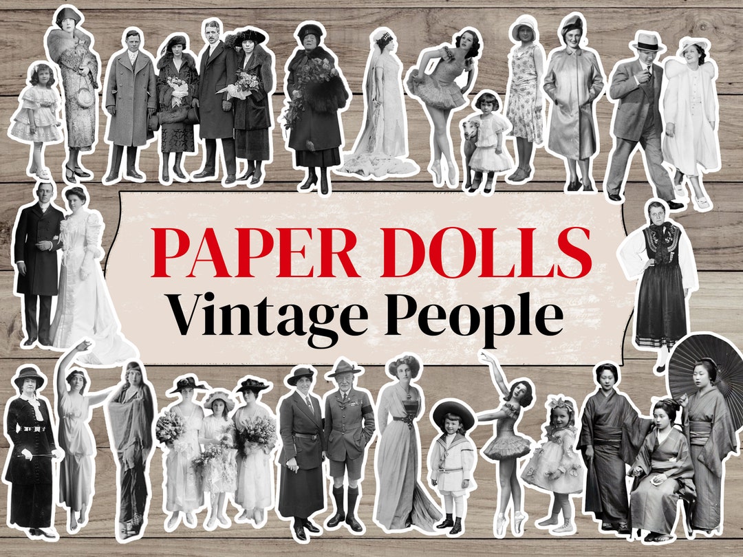 Paper Dolls Printable Paper Dolls Digital Paper Dolls Vintage, Fussy ...