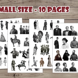 Cutouts of People, 40 Collage Sheets, 400+ Fussy Cut People, Vintage ...