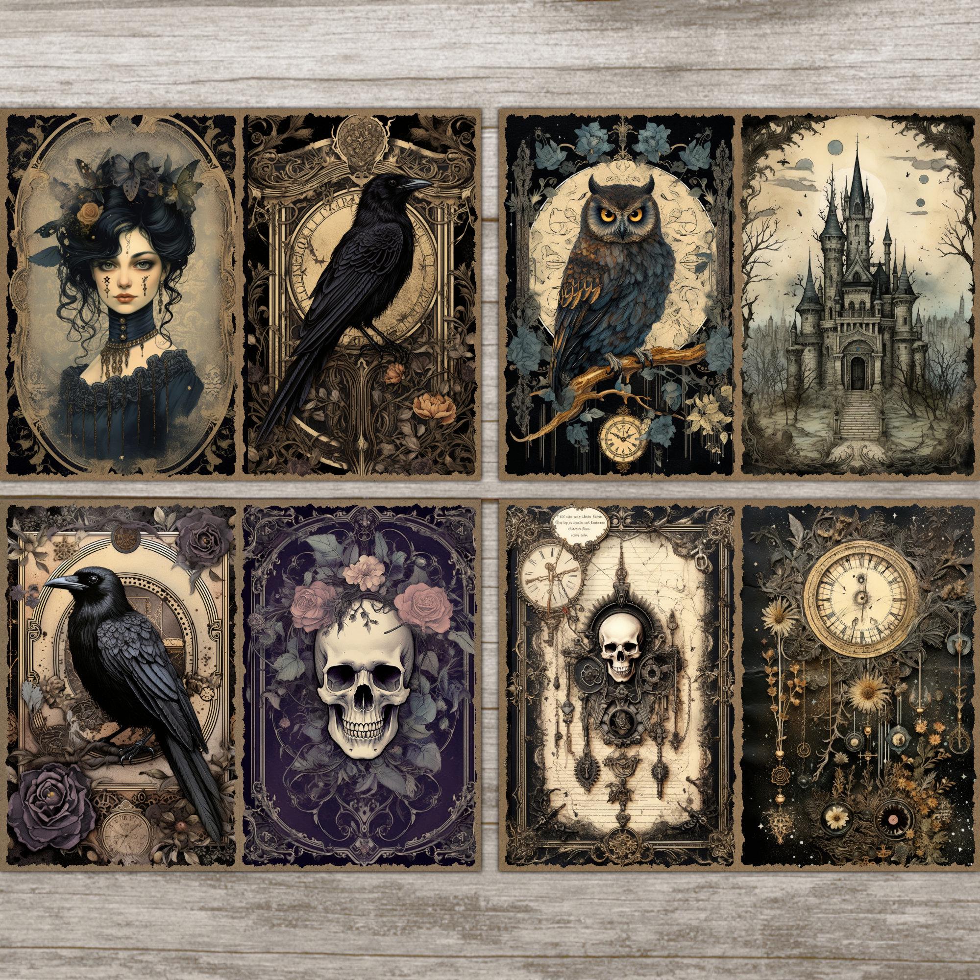 Dark Gothic Junk Journal Kit Victorian Ephemera Black Halloween Junk ...