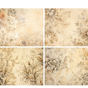 Boho Scrapbook Paper Floral Ornamental Pattern Junk Journal Pages ...