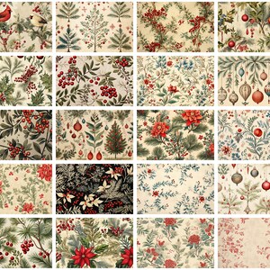 Christmas Scrapbook Paper Christmas Pattern Winter Junk Journal Pages ...