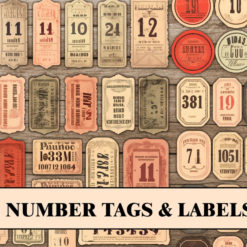 Number Tags - Etsy